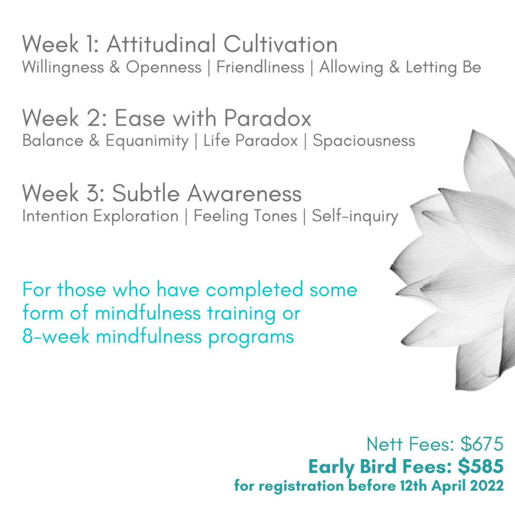 3-week Deepening Practice workshop - Ming Mindfulness